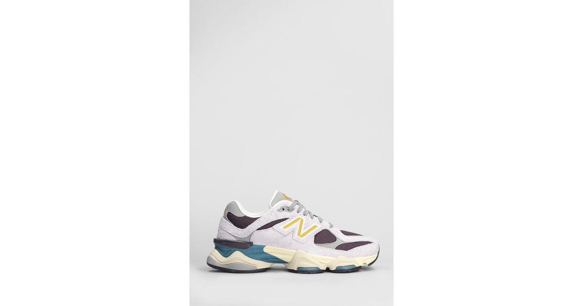 New Balance 9060 Sneakers In Viola Suede And Fabric in White | Lyst