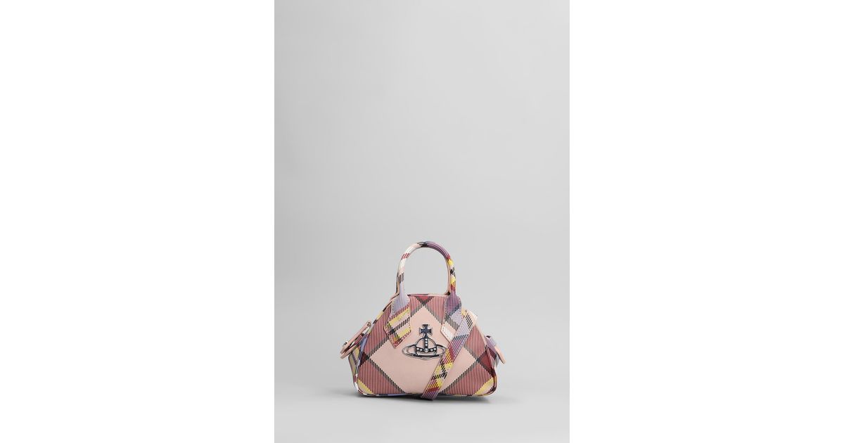 Vivienne Westwood Mini Yasmine Shoulder Bag In Multicolor Leather in Pink | Lyst