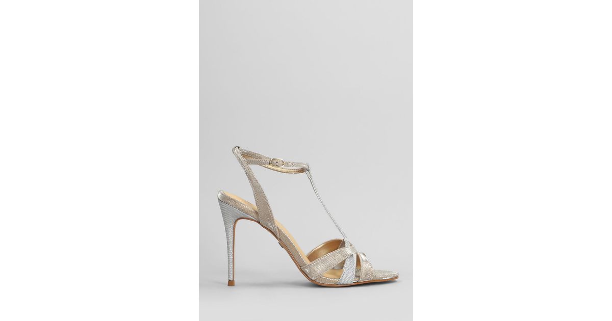 Carrano Sandals In Gold Glitter | Lyst