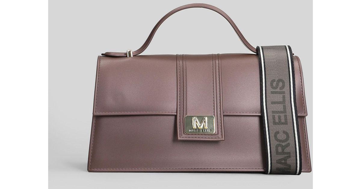 Marc Ellis Flat Arrow M Shoulder Bag In Brown Rubber/plasic | Lyst