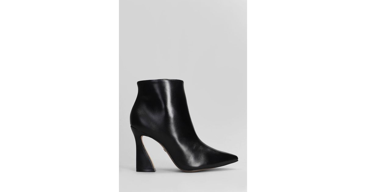 Carrano High Heels Ankle Boots In Black Leather | Lyst