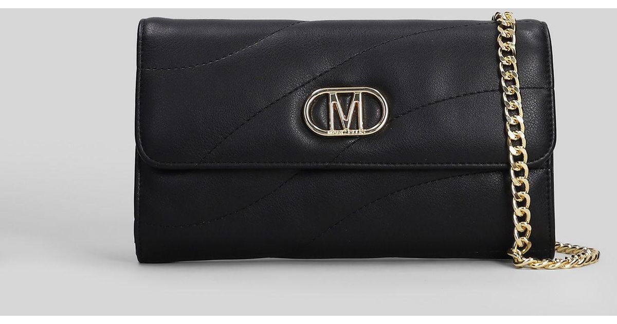 Marc Ellis Glow Pouch Shoulder Bag In Black Faux Leather in Gray | Lyst