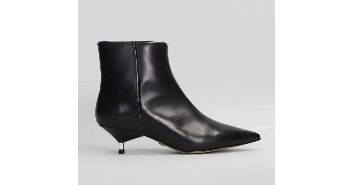 Carrano Low Heels Ankle Boots In Black Leather | Lyst