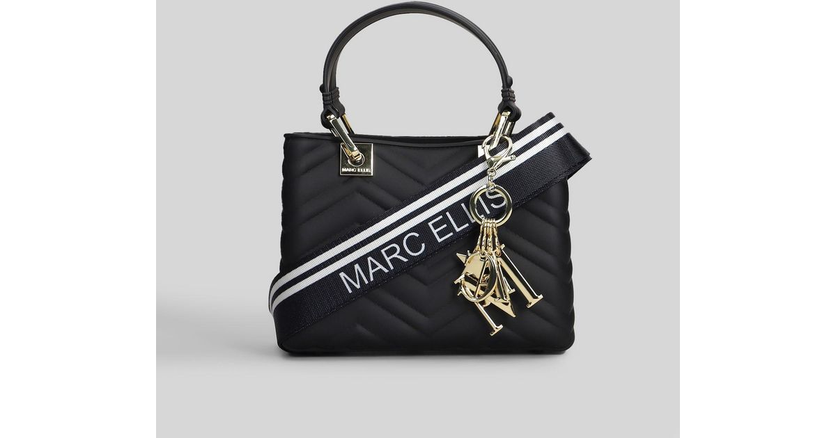Marc Ellis Flat Krissy S Wave Shoulder Bag In Black Rubber/plasic in ...