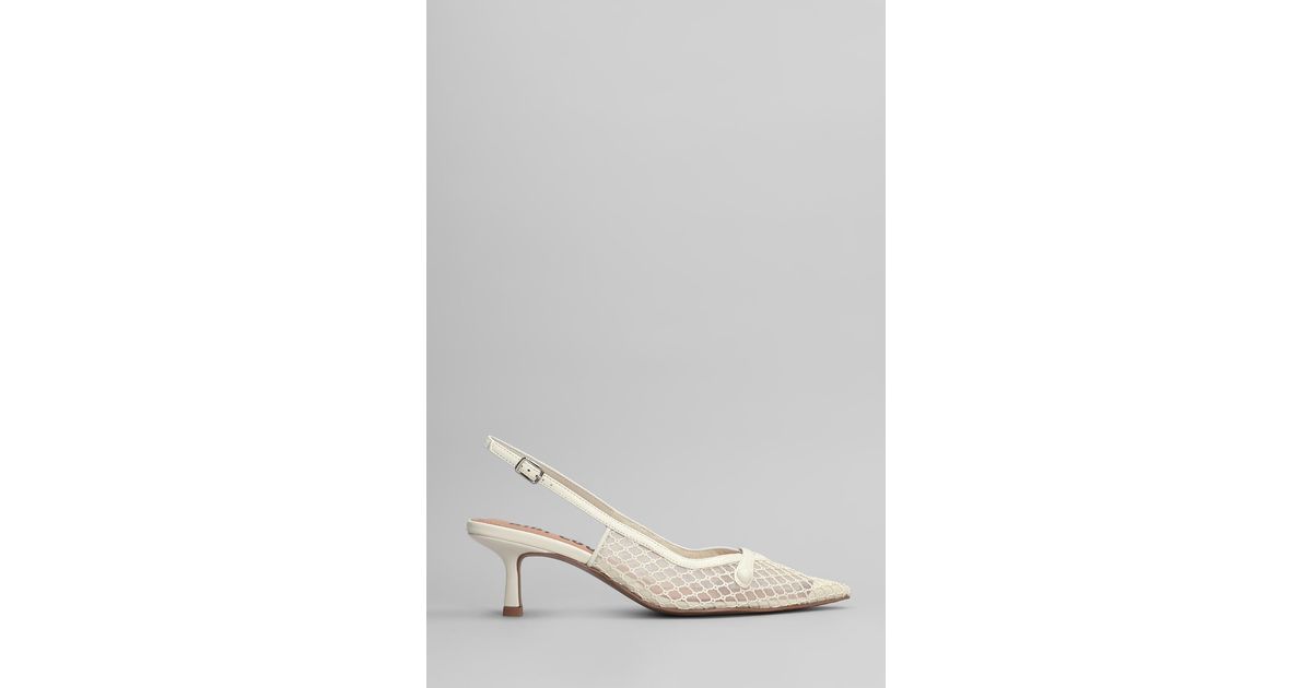 Bibi Lou Xaia 55 Pumps In White Leather And Fabric | Lyst
