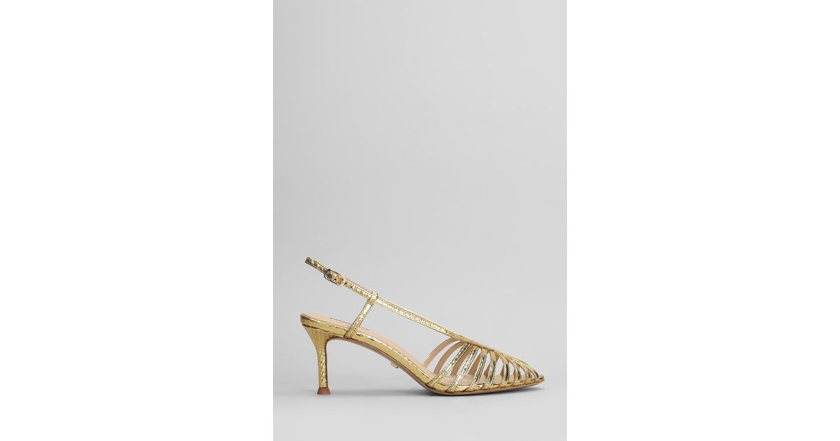 Lola Cruz Diana 65 Sandals In Gold Leather in Metallic | Lyst