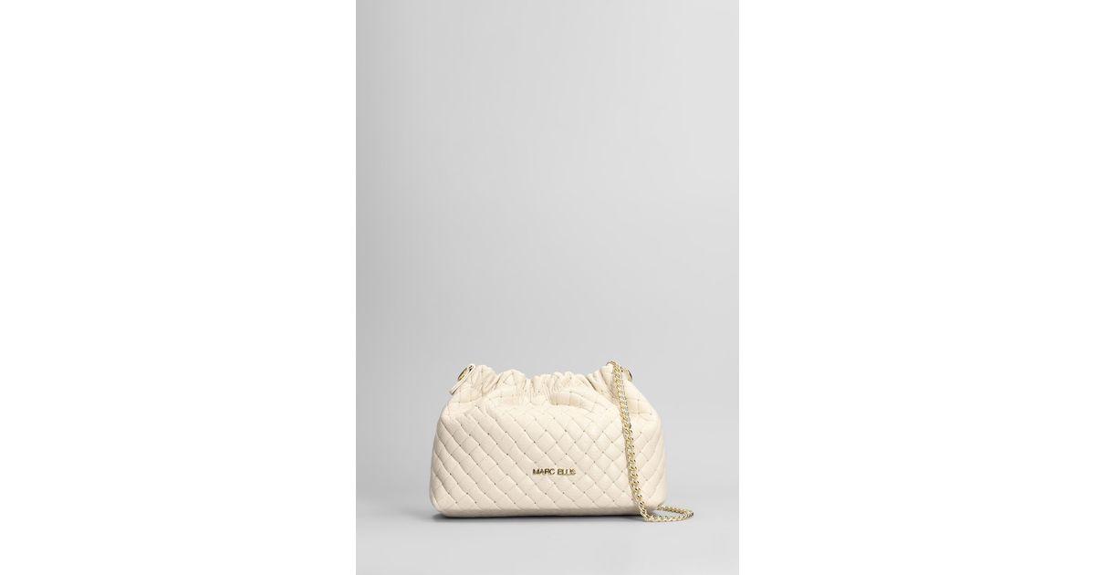 Marc Ellis Helena Plot Shoulder Bag In Beige Faux Leather in Natural | Lyst