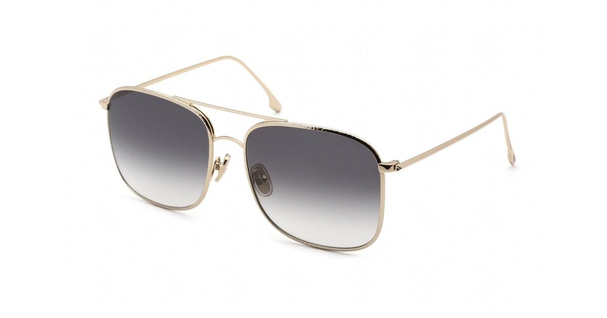 Victoria Beckham Vb202s Sunglasses Gold / Smoke in Metallic | Lyst UK