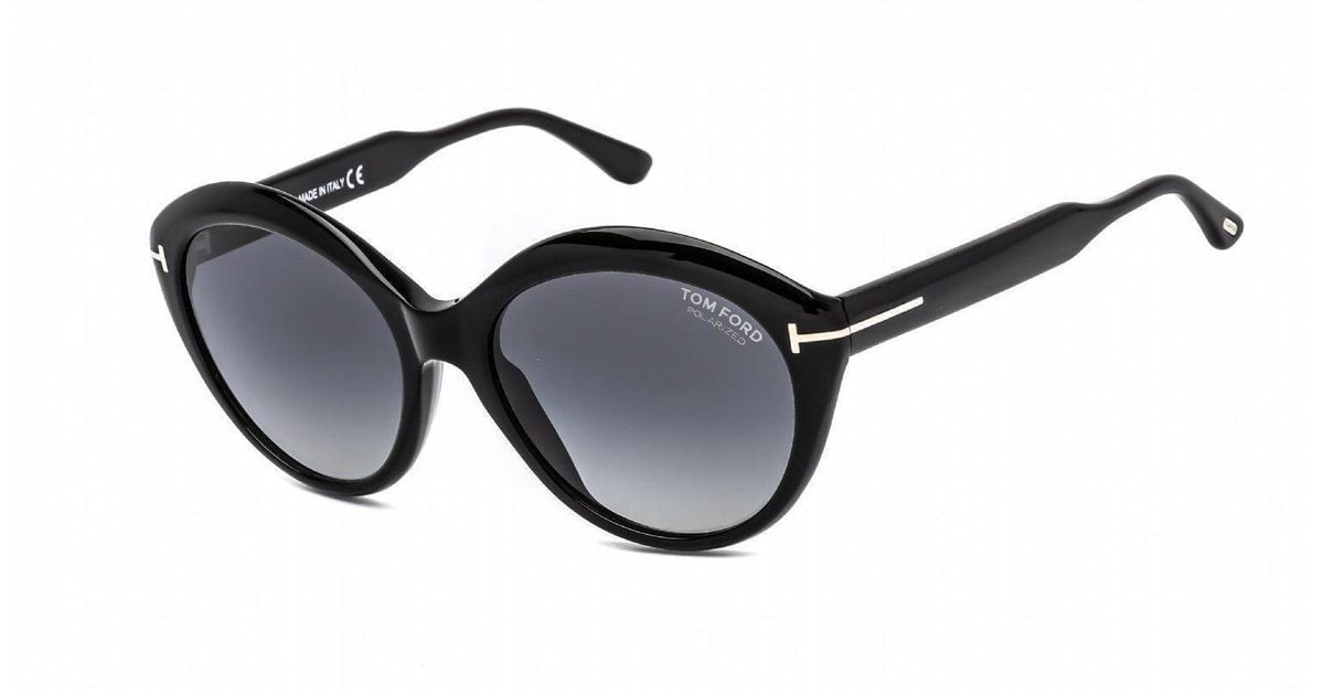Tom Ford Ft0763 Sunglasses Shiny Black Smoke Polarized S Lyst Uk