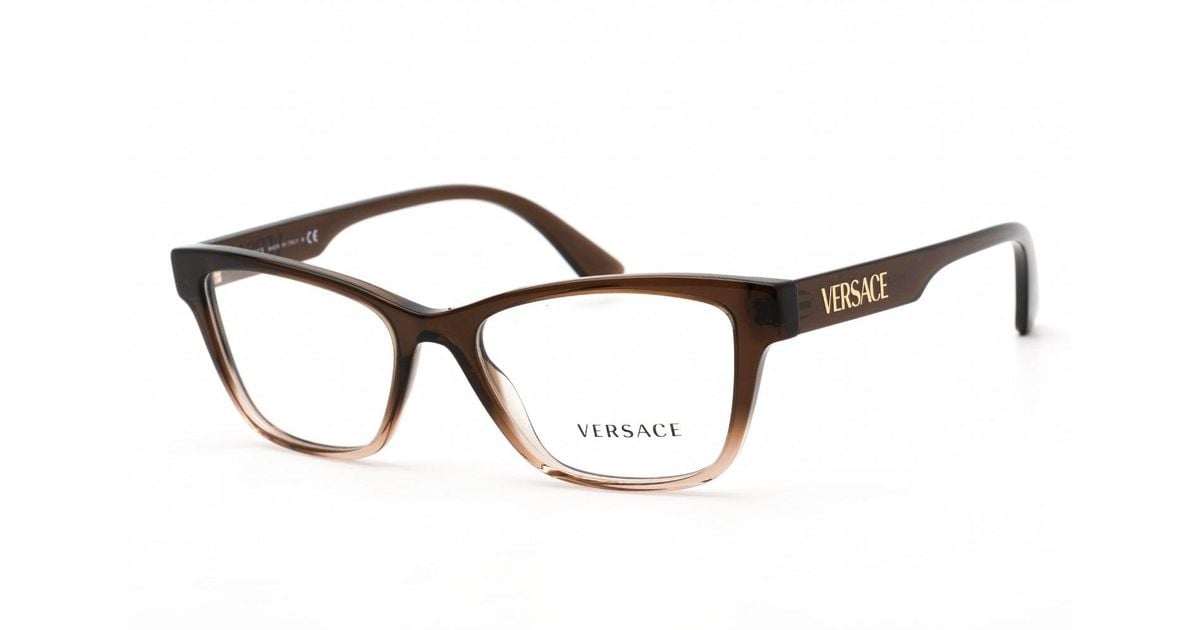 Versace 0ve3316 Eyeglasses Brownclear Demo Lens In Black Lyst