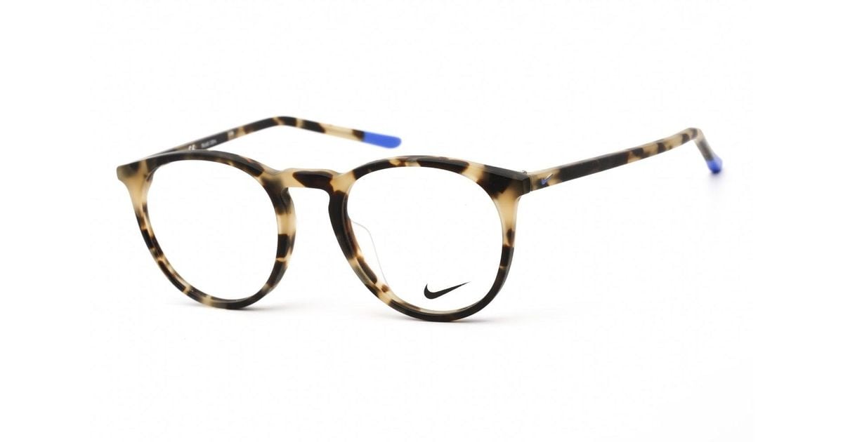 Nike 7251 Eyeglasses Matte Tortoise/clear Demo Lens in Metallic | Lyst