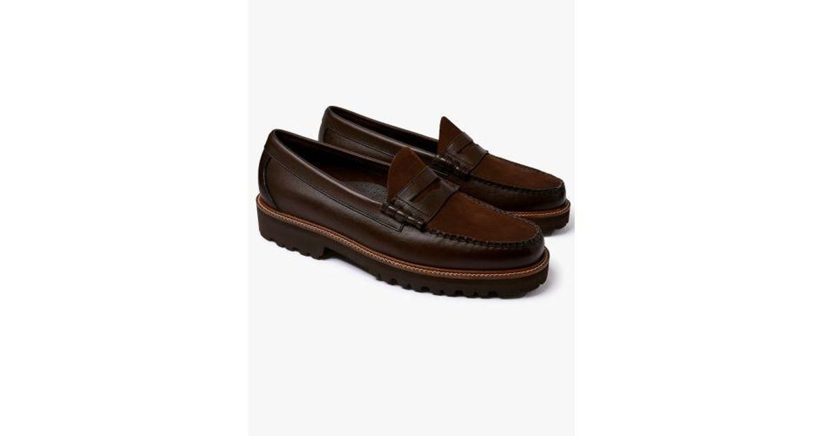 G.H. Bass & Co. Chocolate Leather Weejun 90 Larson Soft Penny Loafer in Brown for Men | Lyst UK