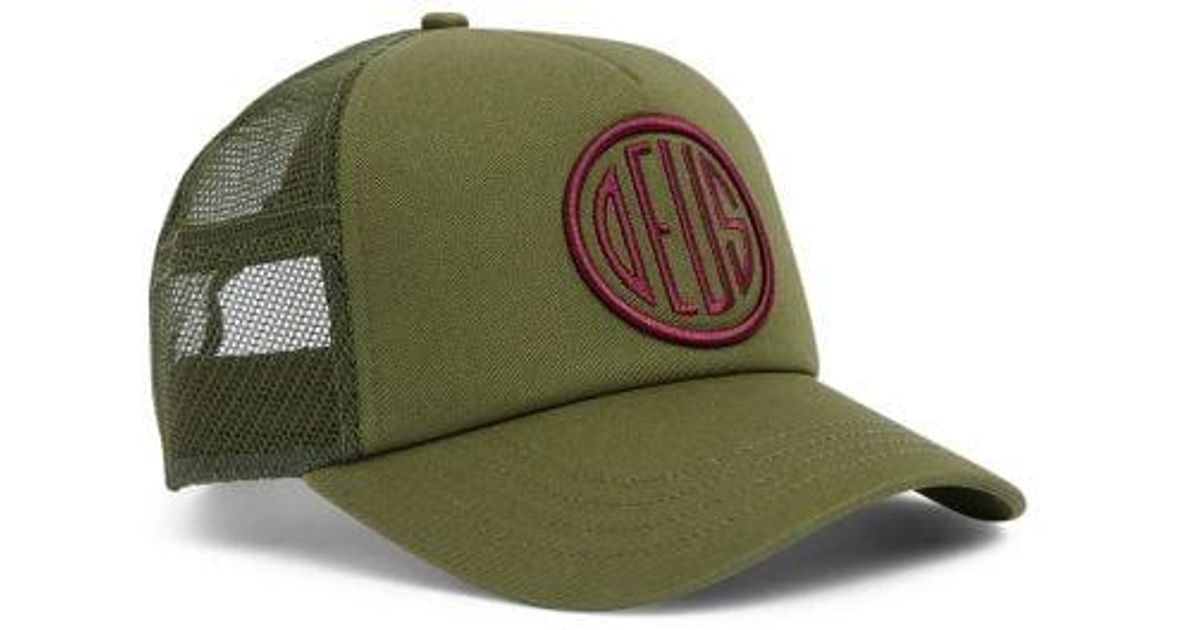 Deus Ex Machina Pine Logo Trucker Cap in Green for Men | Lyst UK