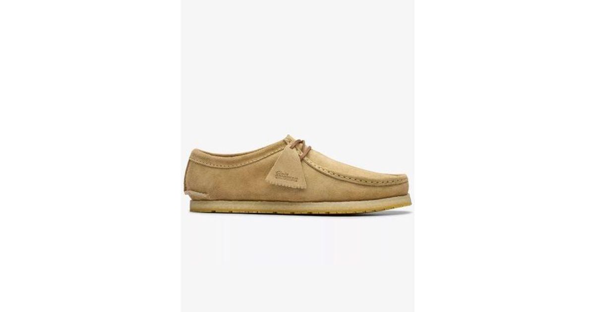 Clarks Dark Sand Suede Godney Shoe in White for Men | Lyst UK