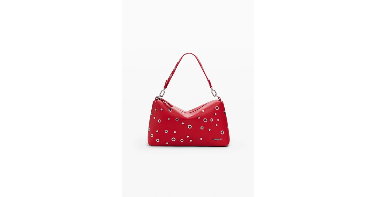 Desigual Studded Handbag in Red | Lyst UK