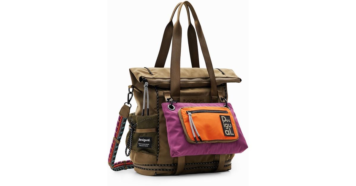 Desigual Xl Multi-position Backpack in Red | Lyst