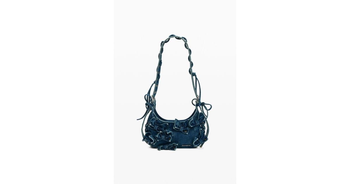 Desigual Denim Bag With Appliqués, Cotton in Blue | Lyst UK