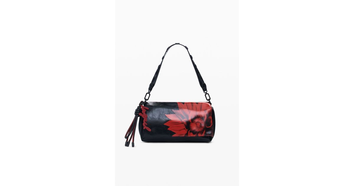 Desigual Medium Shiny Flower Flap Bag, Polyurethane in White | Lyst