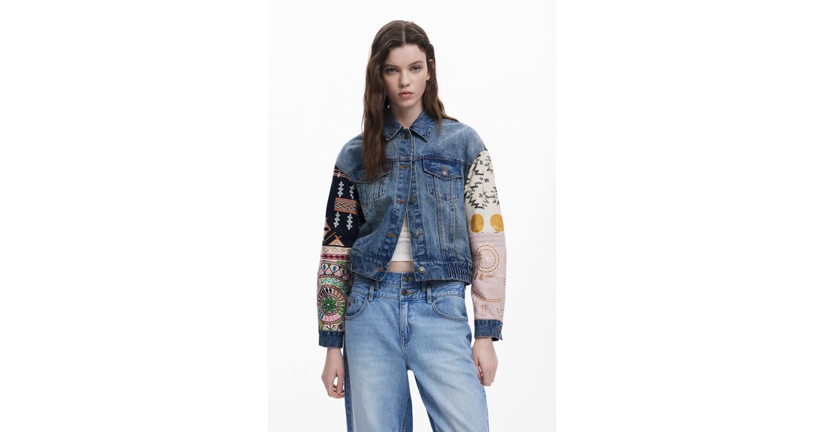 Desigual Tucker Jacket Mandalas in Blue | Lyst