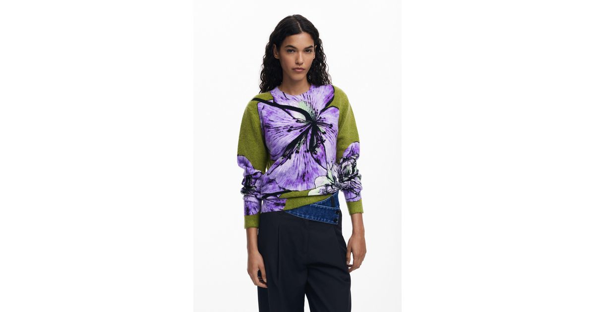 Desigual Sweater Designed By Mr. Christian Lacroix in Red | Lyst