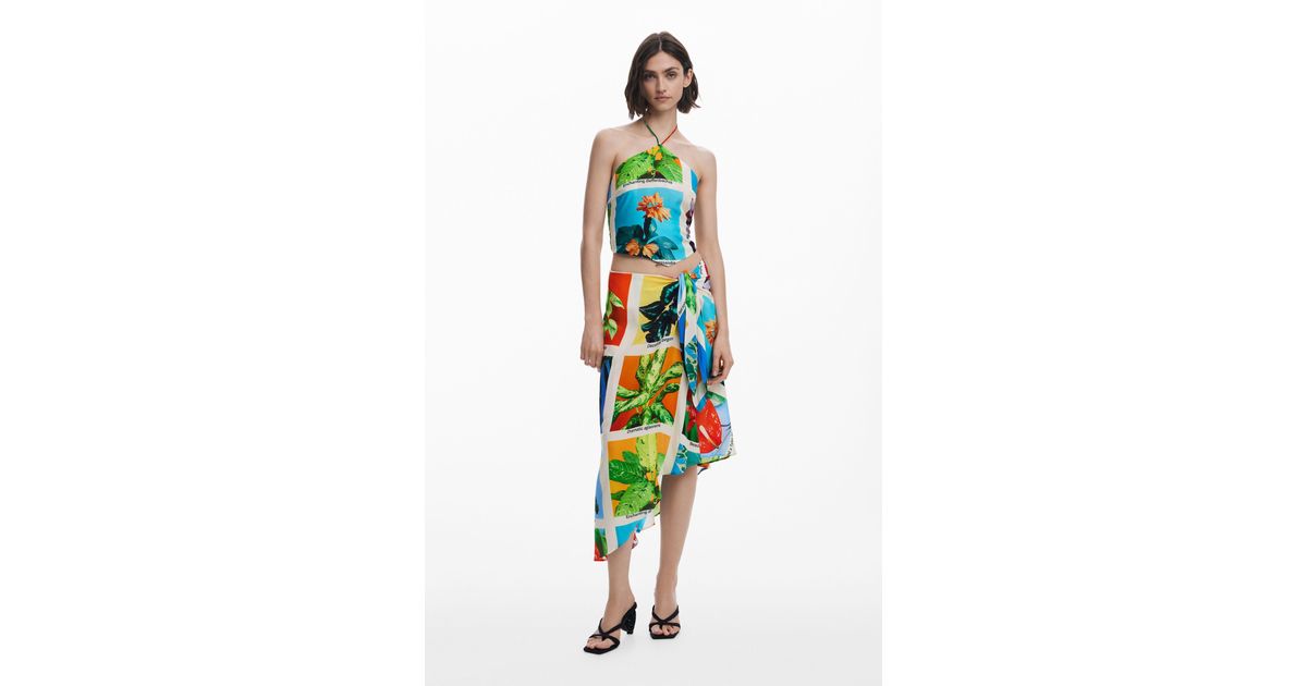 Desigual Tyler Mcgillivary Postcard Pareo in White | Lyst