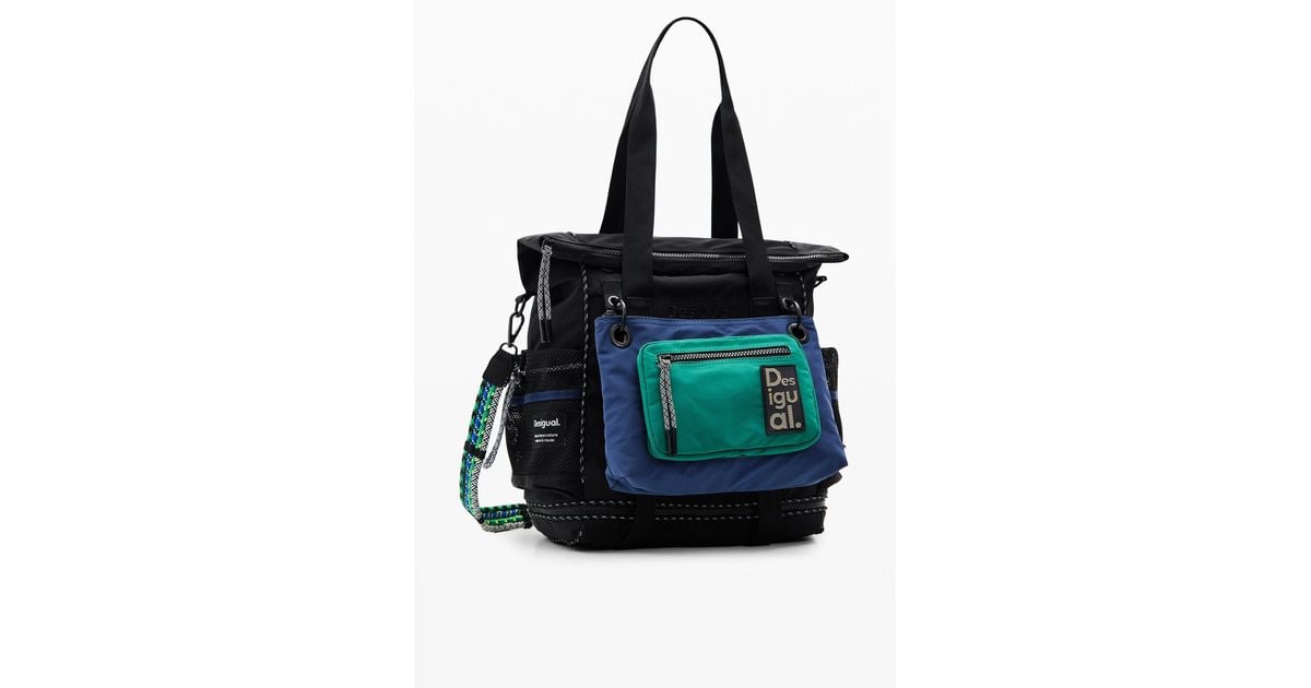 Desigual Xl Multi-Position Backpack in Black | Lyst