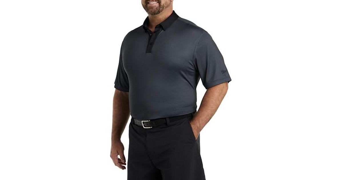 Reebok Performance Mini Check Polo Shirt in Blue for Men | Lyst