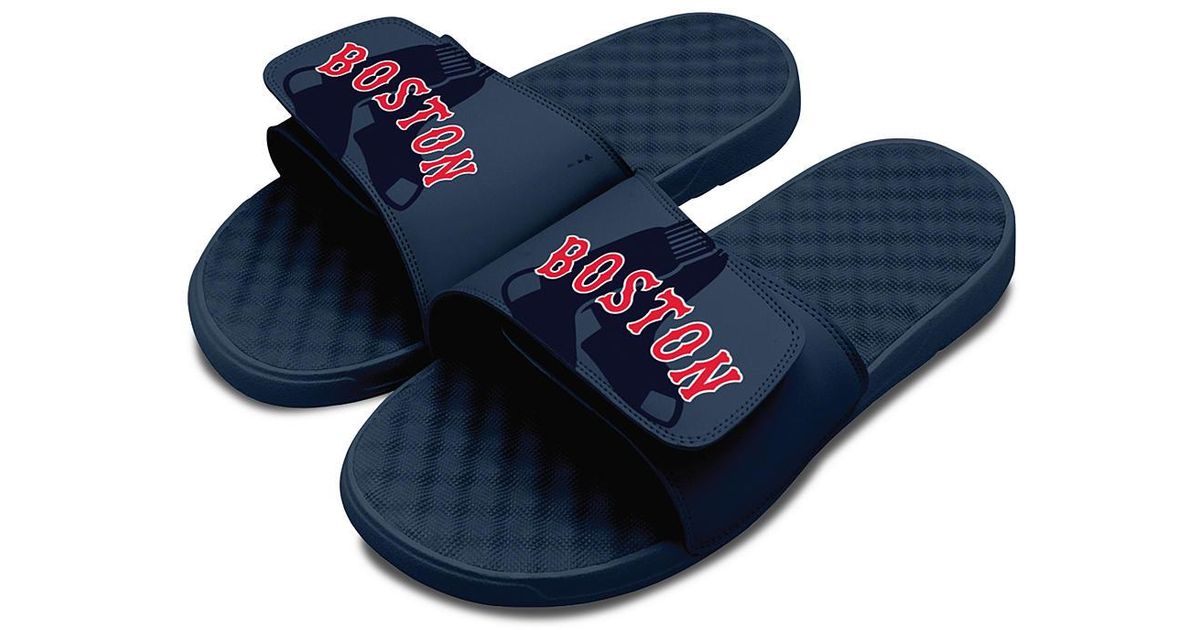 MLB Big & Tall Logo Islide Sandals in Blue for Men | Lyst