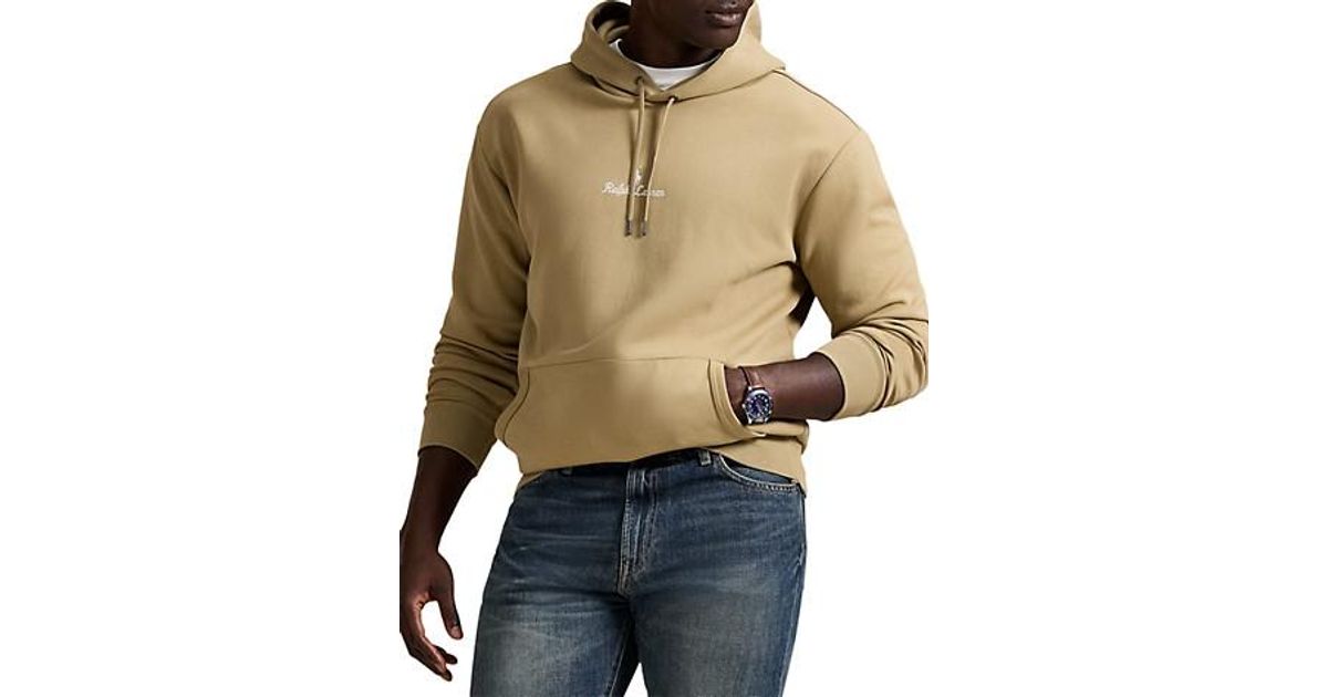 Polo Ralph Lauren Big & Tall Logo Double-Knit Hoodie in Natural for Men ...