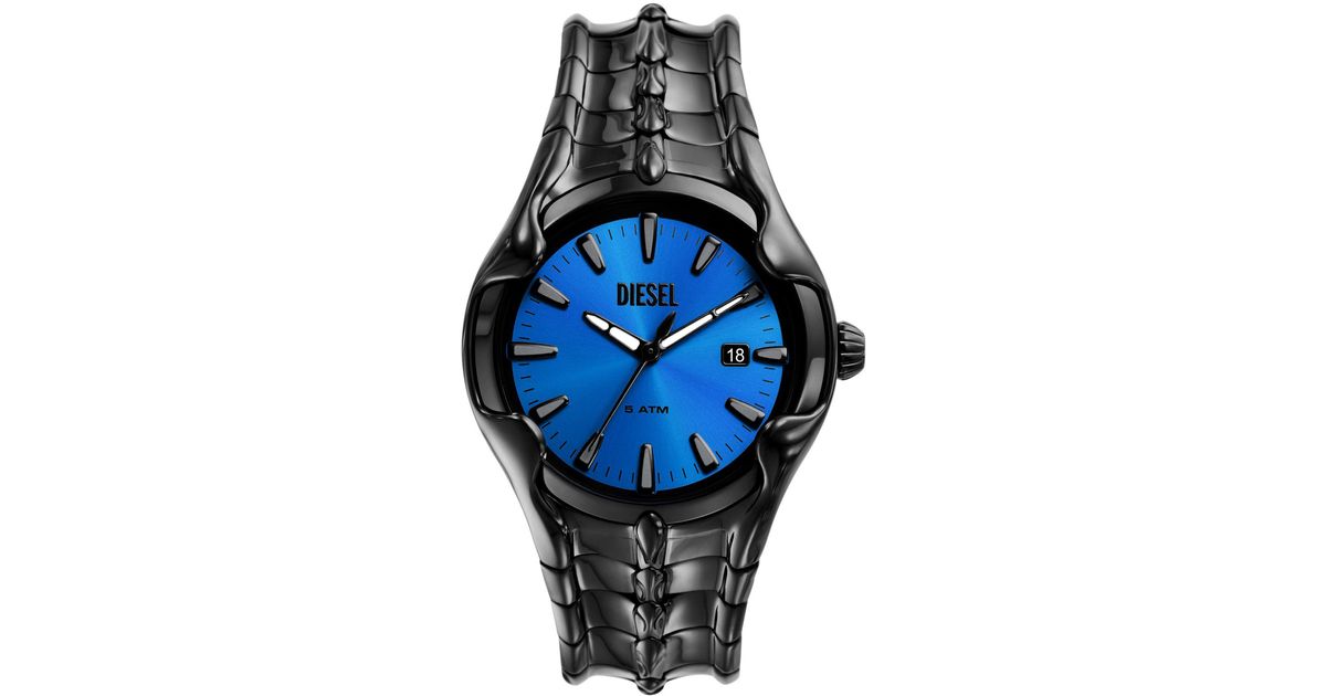 DIESEL Vert Three-Hand Date Stainless Steel Watch in Blue for Men | Lyst