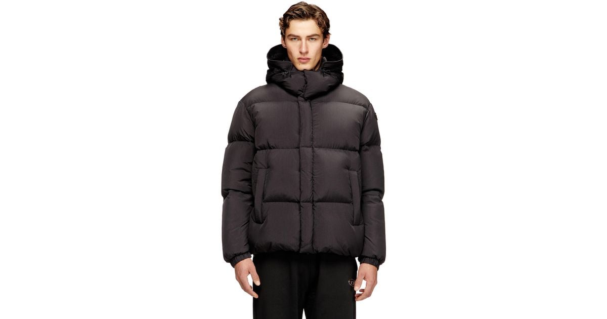 DIESEL Quilted Down Jacket in Black for Men | Lyst