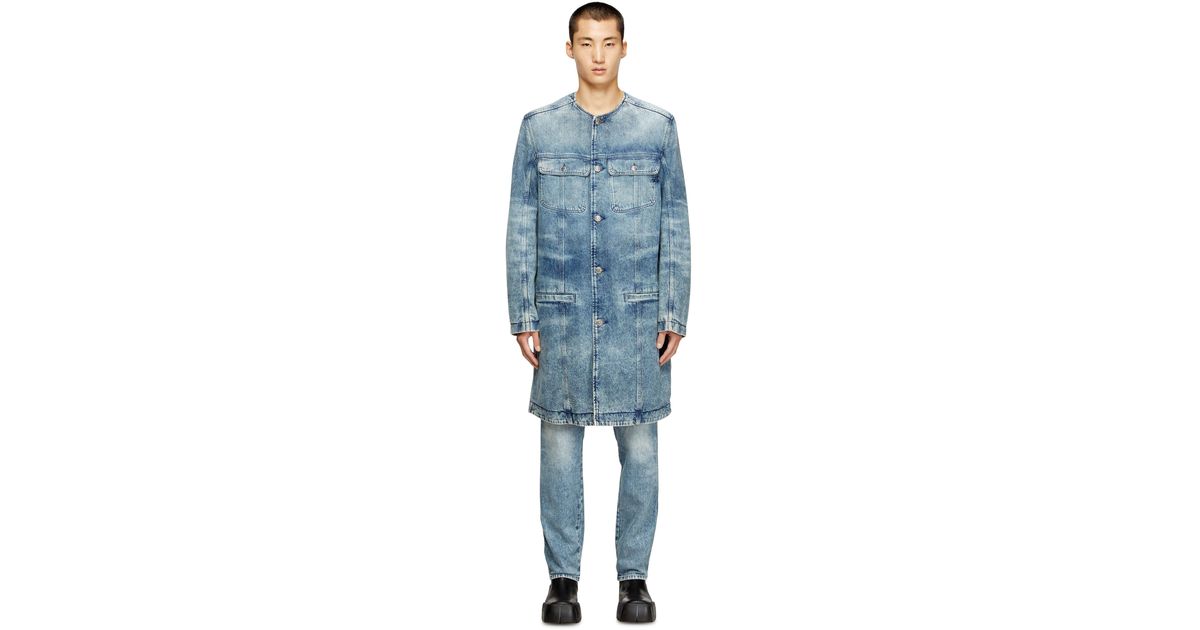 DIESEL Coat in Blue for Men | Lyst UK