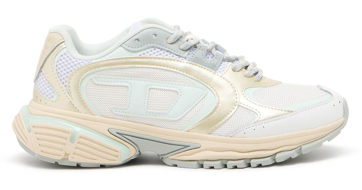 DIESEL S-D-Runner X Running Shoes With Metallic Details in White | Lyst UK