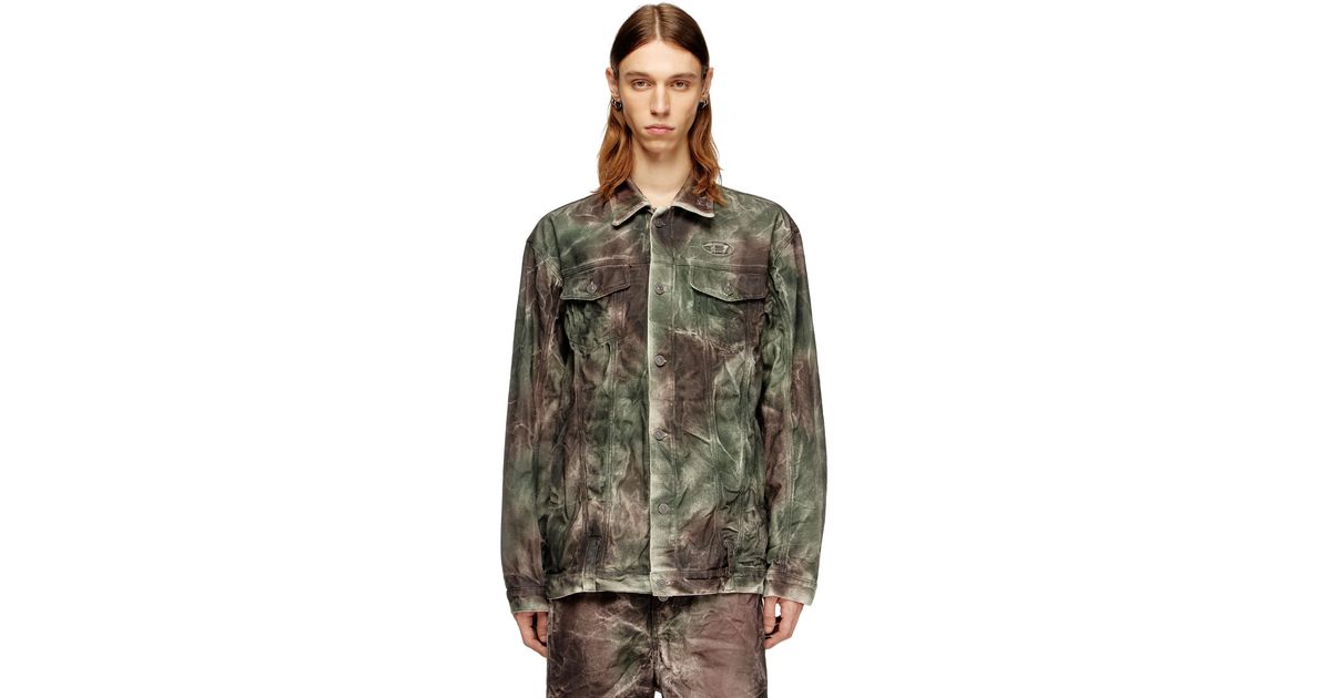 DIESEL Trucker Jacket in Green | Lyst UK