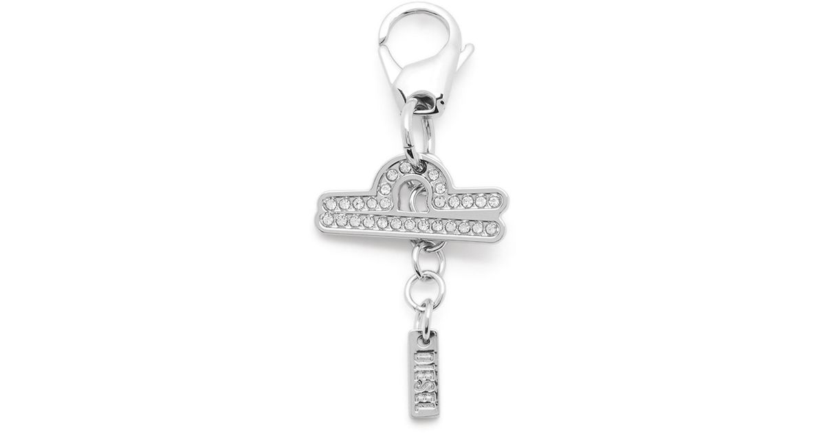 DIESEL Metal Libra Charm With Rhinestones in Metallic | Lyst UK