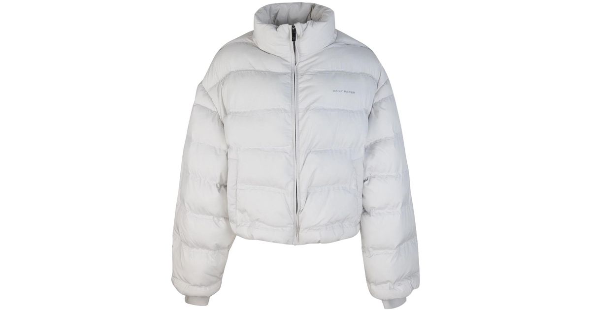 Daily Paper Giubbino Nimbus Sela Puffer Light in White | Lyst