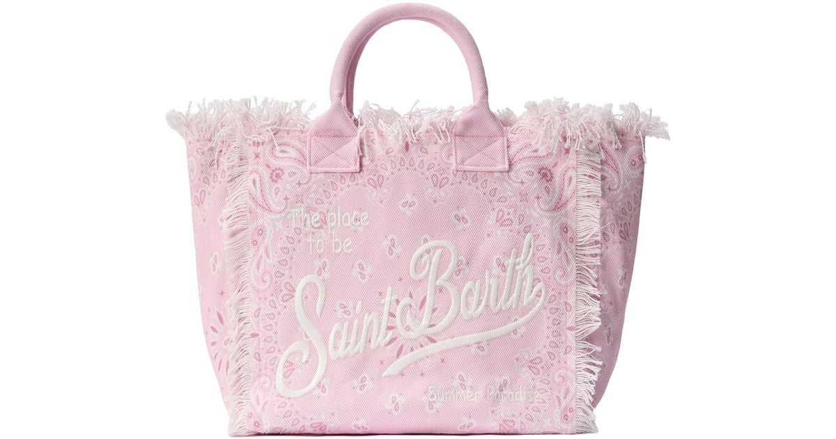 MC2 Saint Barth Borsa Vanity Bandana Round in Pink | Lyst UK