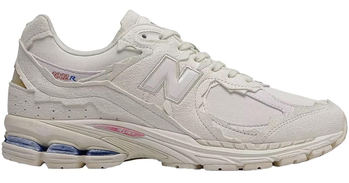 New Balance Low-Profile Suede And Textile Sneakers in White for Men | Lyst