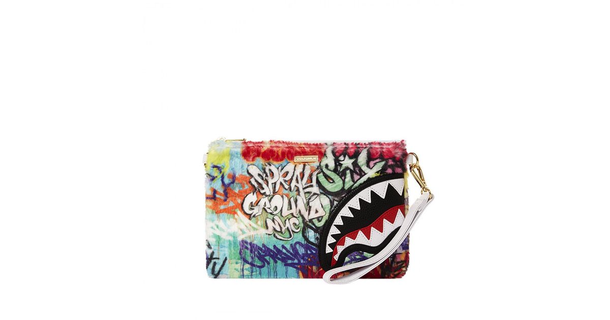 Sprayground Pochette Fur Graff in White for Men | Lyst