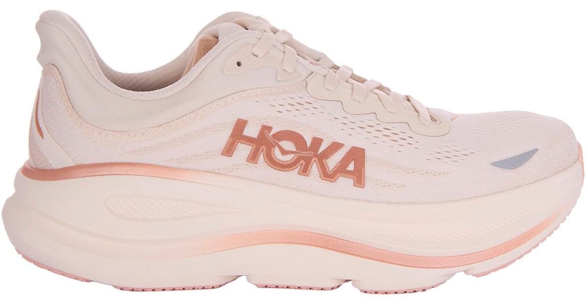 Hoka One One Sneakers Bondi 9 Oat Milk Rose in Pink | Lyst
