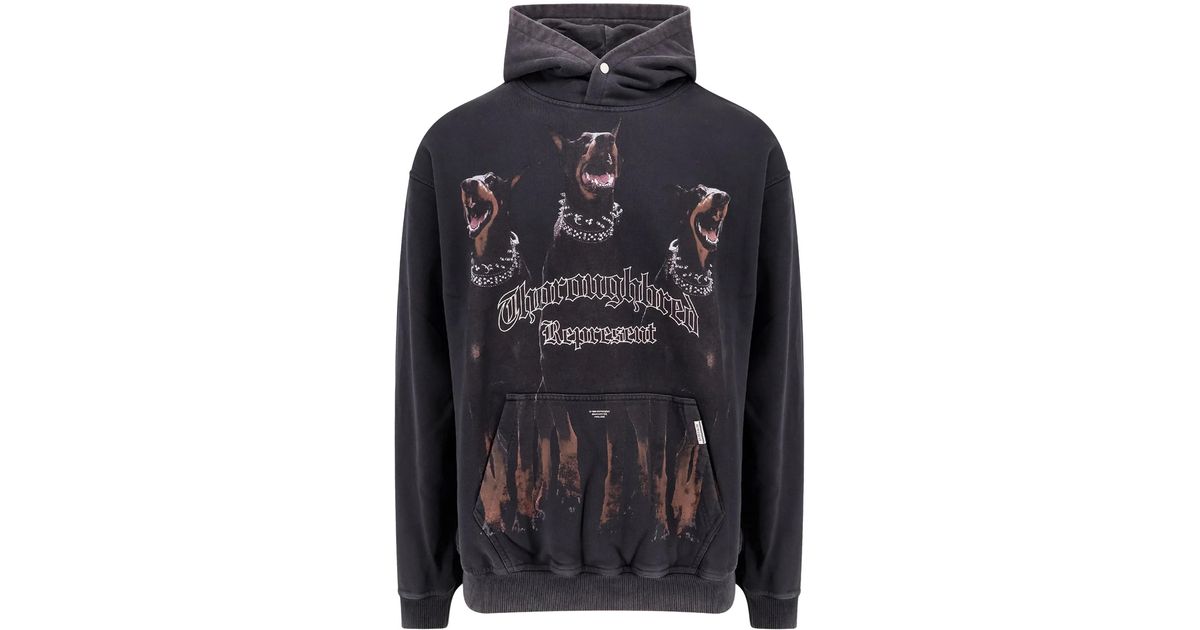 Represent Vintage Hoodie With Doberman Graphic And Classic Features in ...