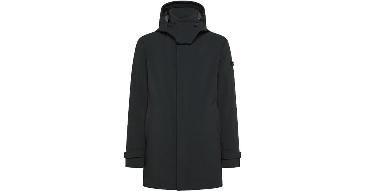 Peuterey Three-Layer Weather-Resistant Trench Coat With Detachable Hood ...