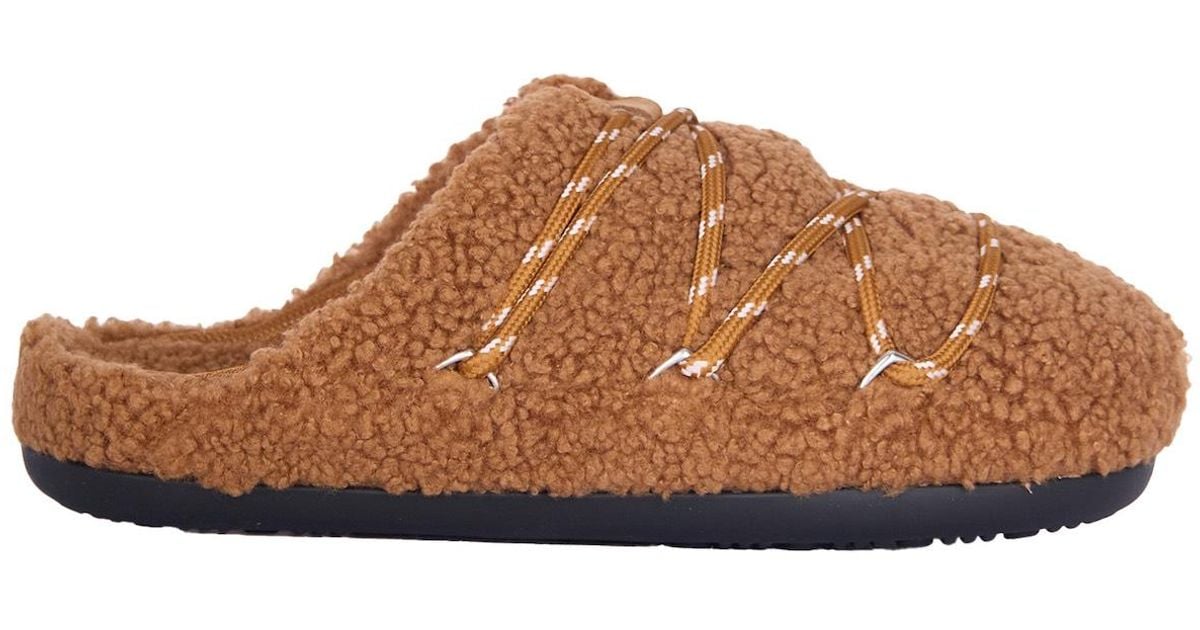 Moon Boot Ciabatta Teddy Cognac in Brown | Lyst