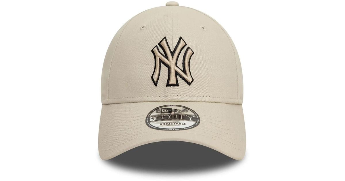 KTZ Cappellino New York Yankees Team Outline 9Forty Light in White for ...