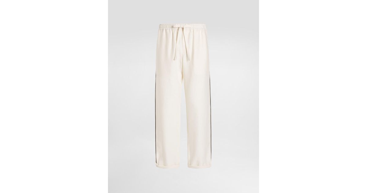 Dolce & Gabbana Linen Fabric Pajama Pants in Natural for Men | Lyst
