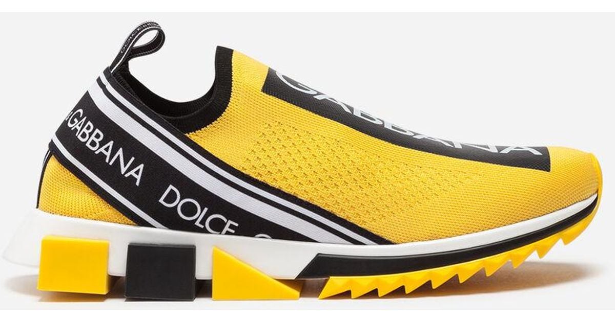 Dolce & Gabbana Branded Sorrento Sneakers in Yellow for Men Dolce & Gabbana Branded Sorrento Sneakers in Yellow for Men
