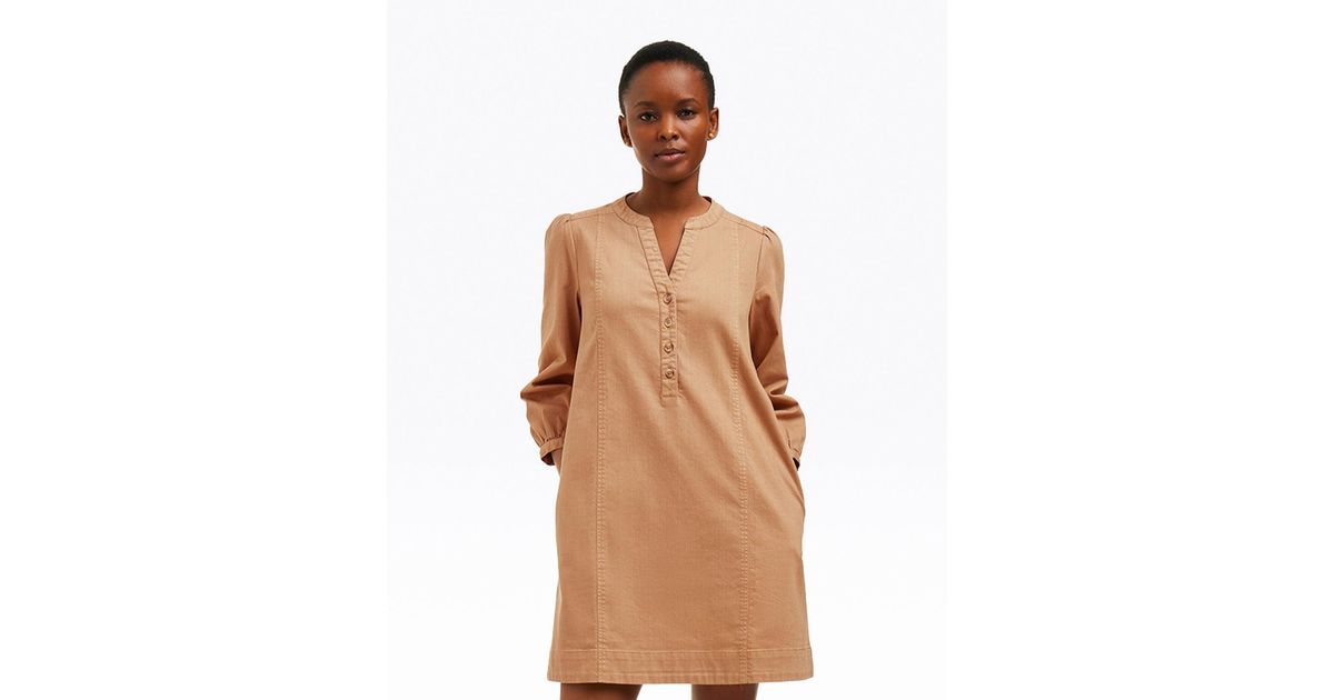 Draper James Felicity Popover Shift Dress In Croissant in Natural | Lyst