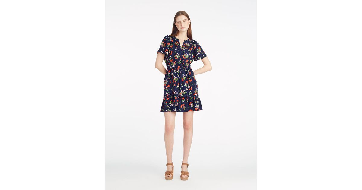 Draper James Wilson Mini Dress In Cherry Blossom in Blue | Lyst