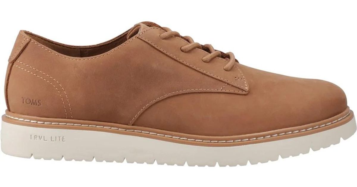 TOMS Navi Trvl Lite Oxford Leather Trainers in Brown for Men | Lyst UK