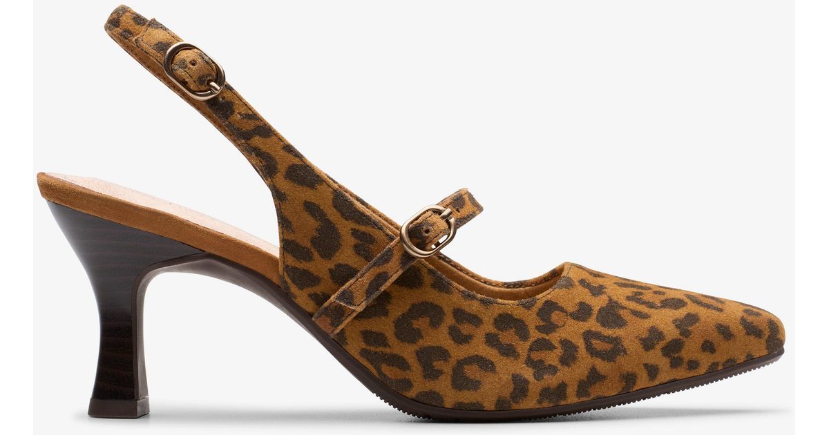 Clarks Kataleyna Ruby Leopard Print Shoes in Brown | Lyst UK